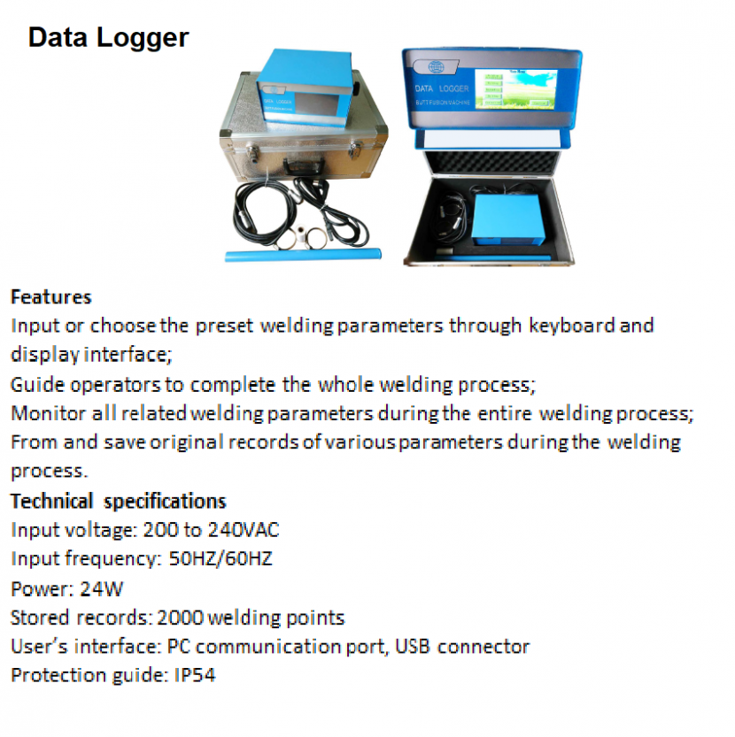 เครื่องเชื่อมท่อ HDPE Data logger | PT-Hardware